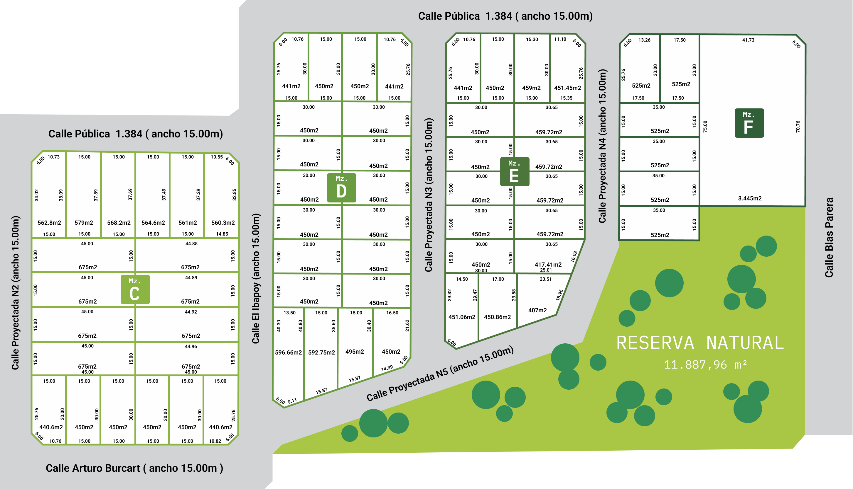 Plano de Lotes disponibles- Urbanización Terrazas